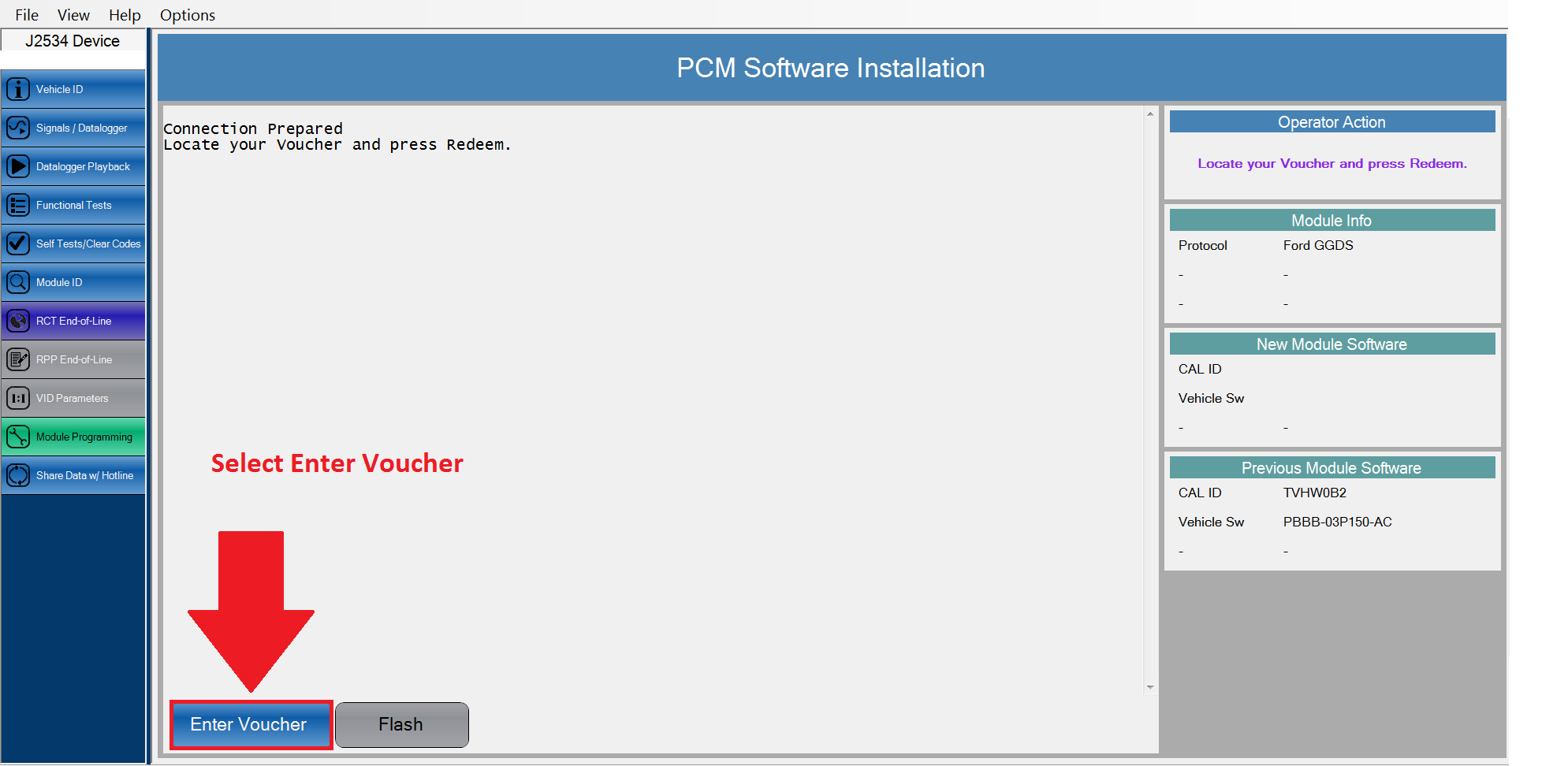ROUSH Diagnostic Tool (RDT) - Flashing PCM Software